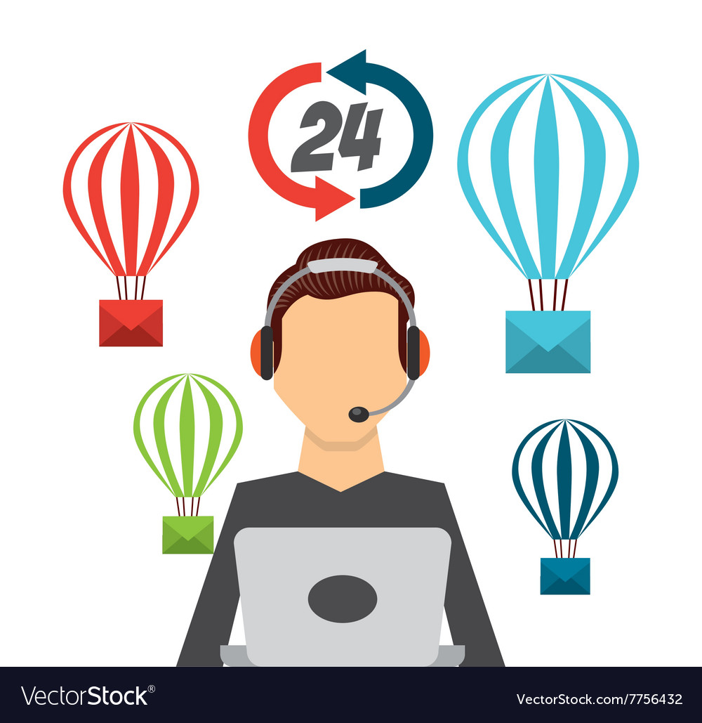 Technical support design Royalty Free Vector Image