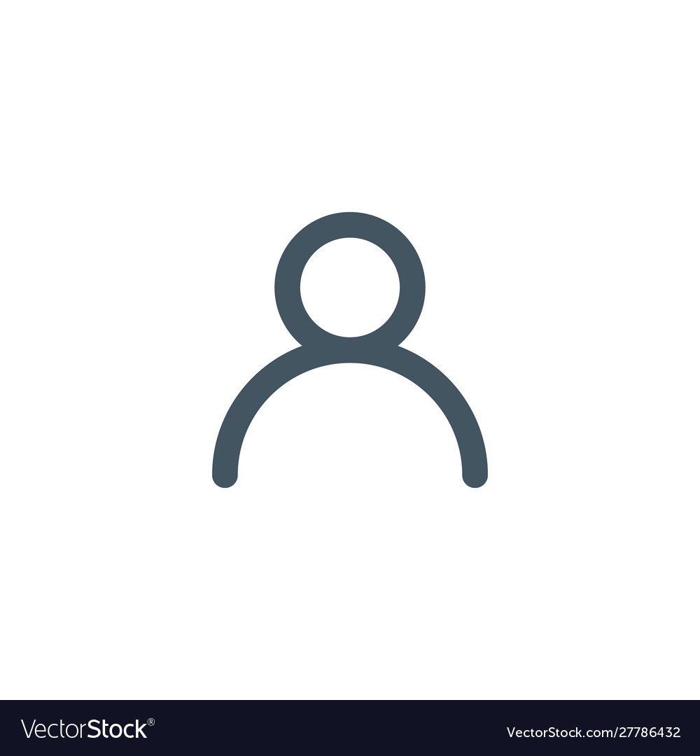 User or account linear icon thin line profile Vector Image