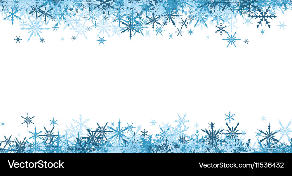 Winter banner with blue snowflakes Royalty Free Vector Image