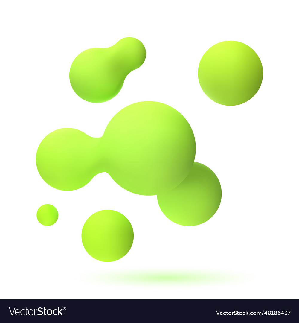 3d Abstract Blobs Set Royalty Free Vector Image