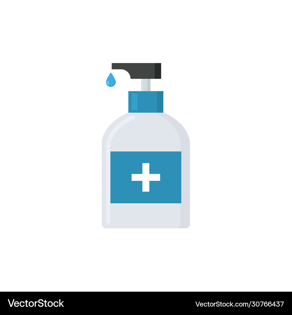 Alcohol hand disinfection soap icon coronavirus Vector Image