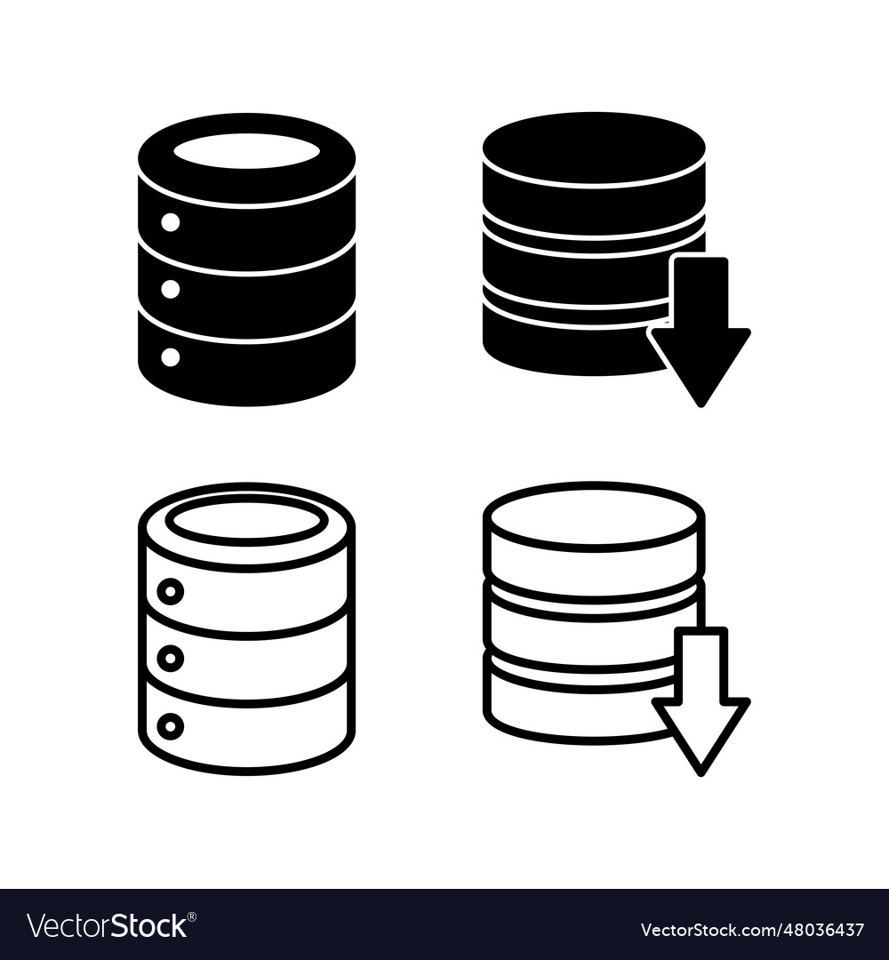 Database icon server icon storage Royalty Free Vector Image Database icon server icon storage Royalty Free Vector Image