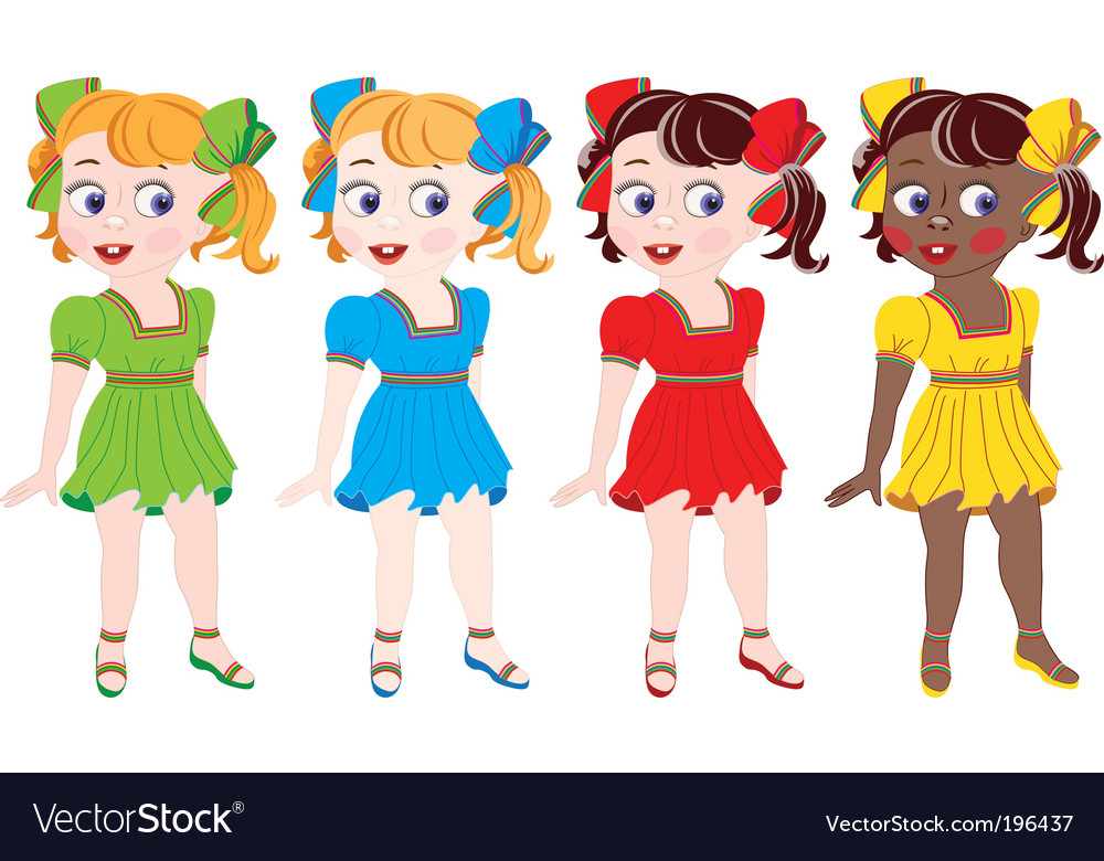 Dolls Royalty Free Vector Image - VectorStock