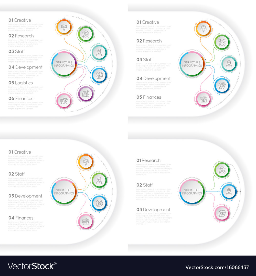 Infographics template with a structure elements Vector Image