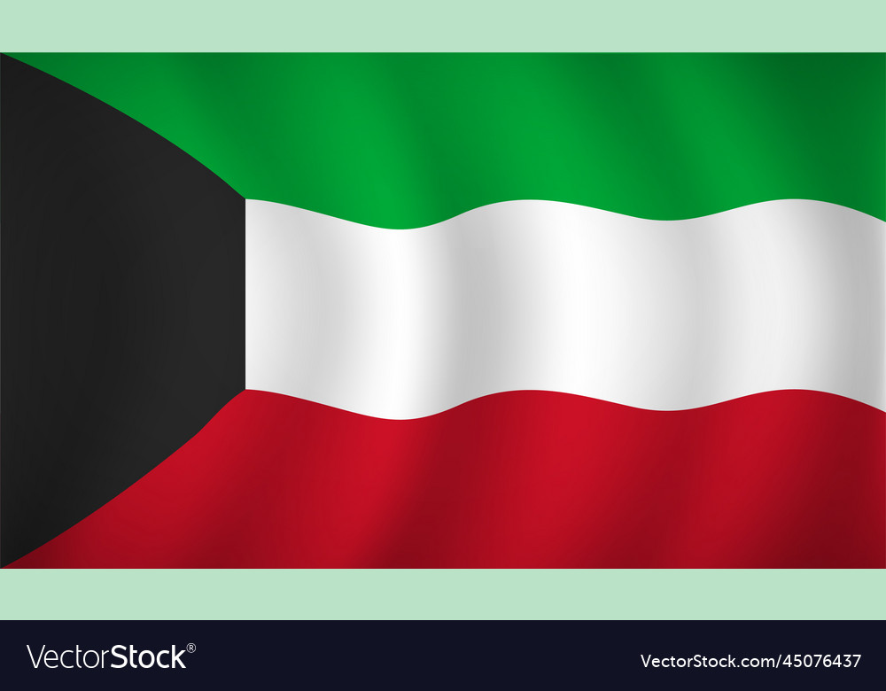 Kuwait flag background Royalty Free Vector Image