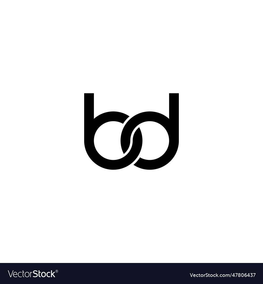 Letters Bd Monogram Logo Design Royalty Free Vector Image