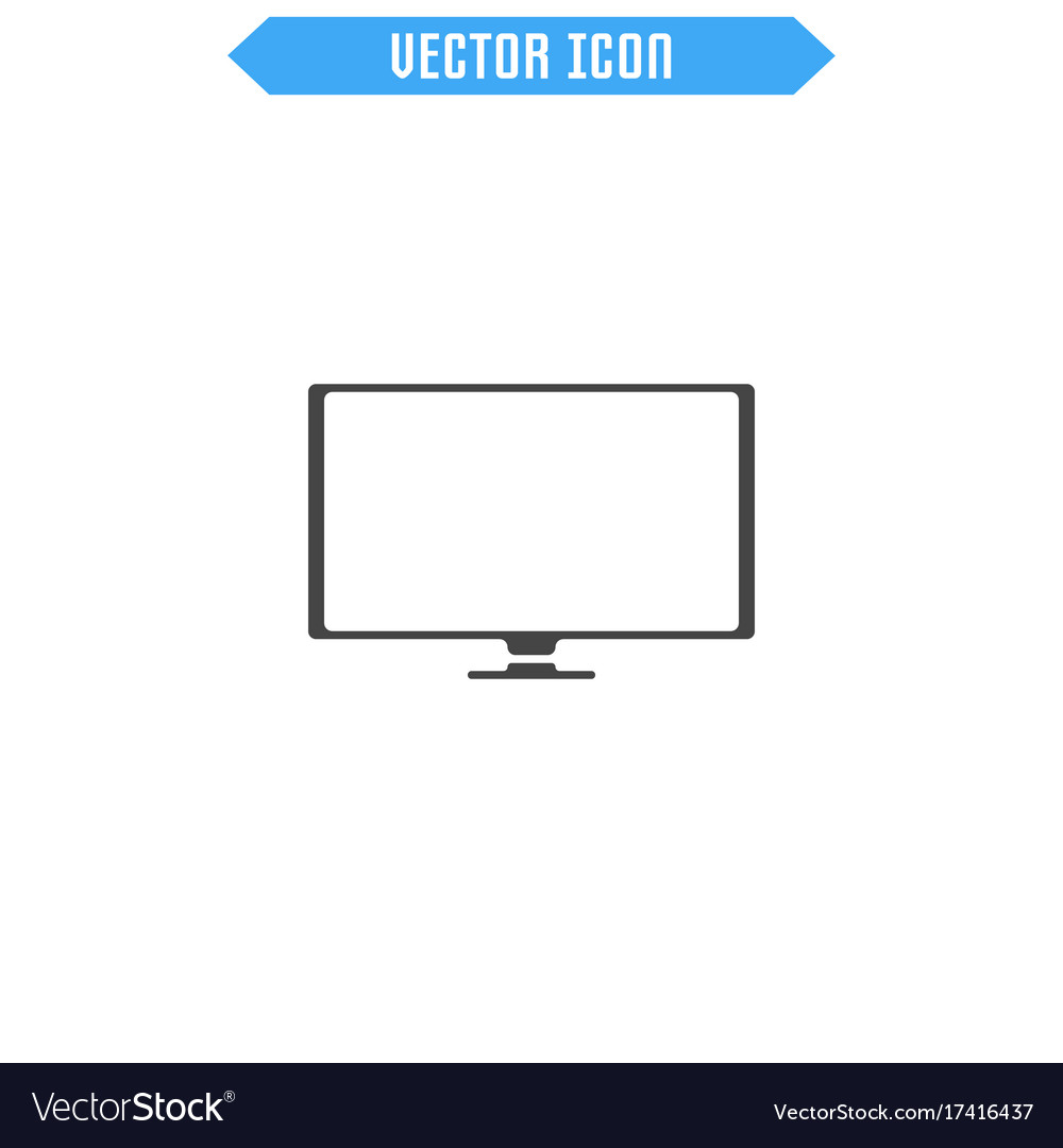 Monitor flat icon Royalty Free Vector Image - VectorStock