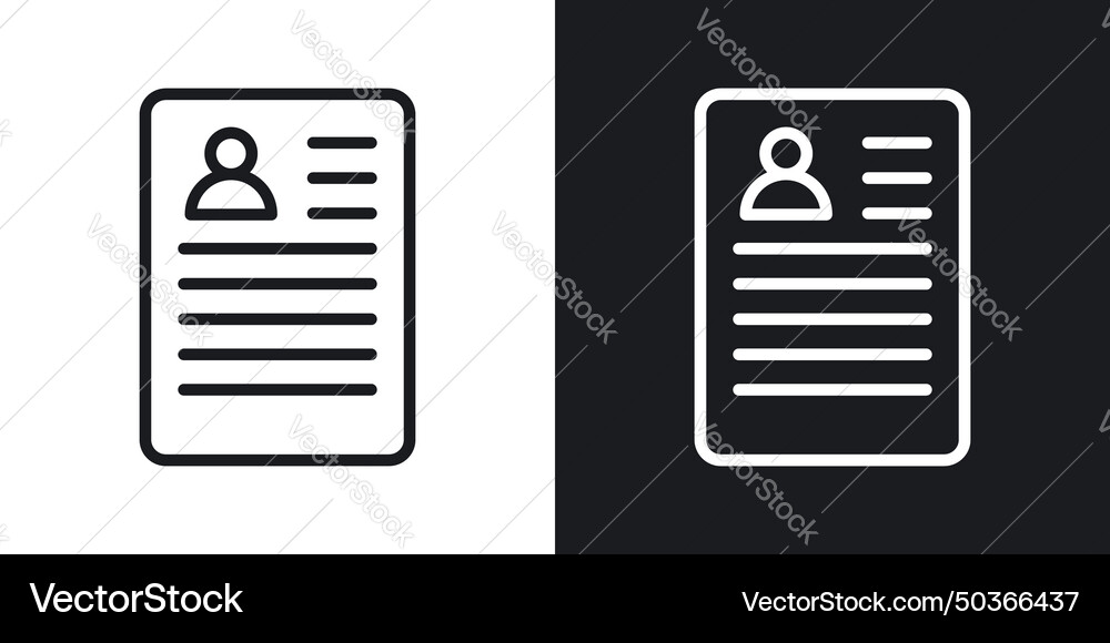 Resume icon set job apply interview symbol Vector Image