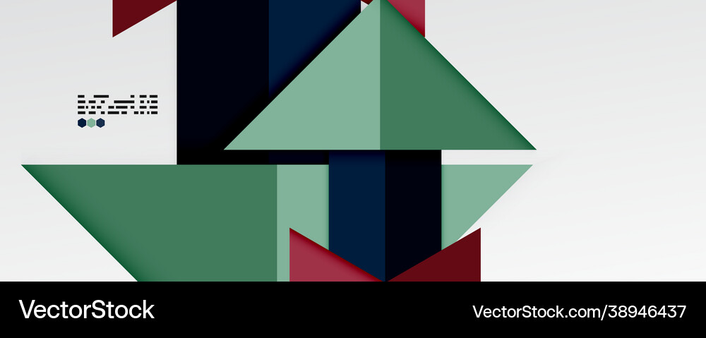 Shiny color triangles and geometric shapes Vector Image