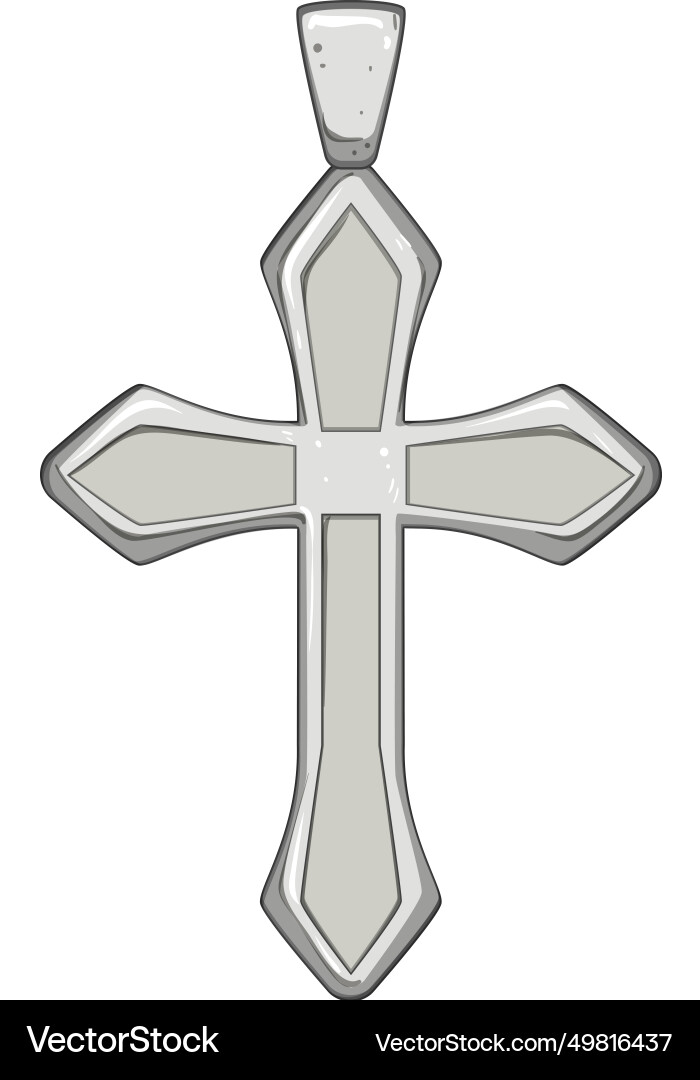 Silhouette cross christian cartoon Royalty Free Vector Image