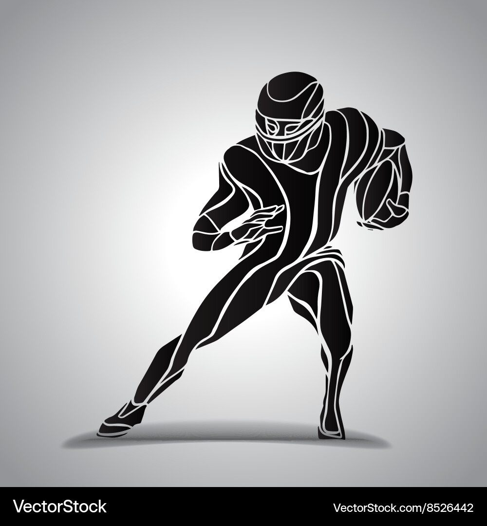 Abstract american football player Royalty Free Vector Image