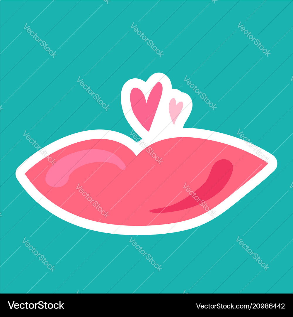 Cartoon romantic love sign Royalty Free Vector Image