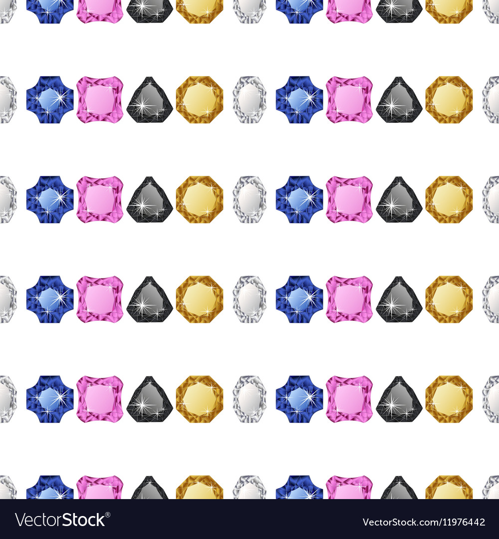 Diamonds seamless pattern Royalty Free Vector Image