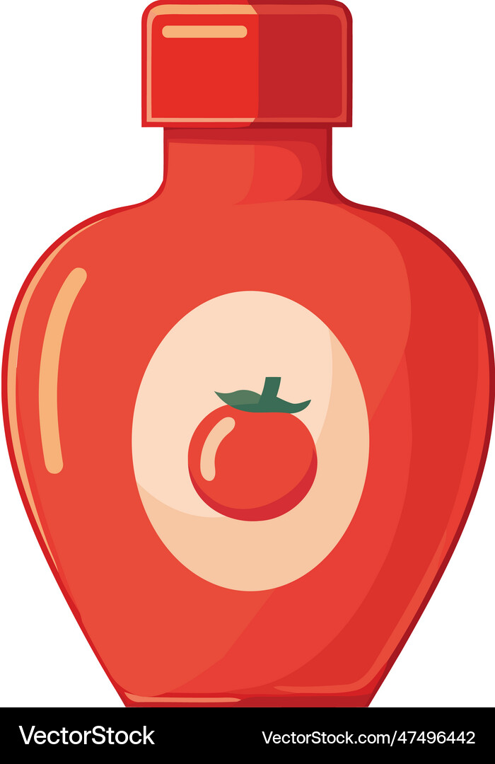 Fresh organic sauce tomato icon Royalty Free Vector Image