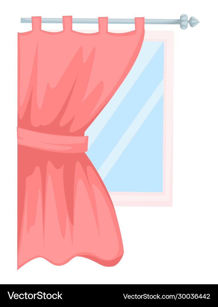 Home textile window curtains or drapery house Vector Image