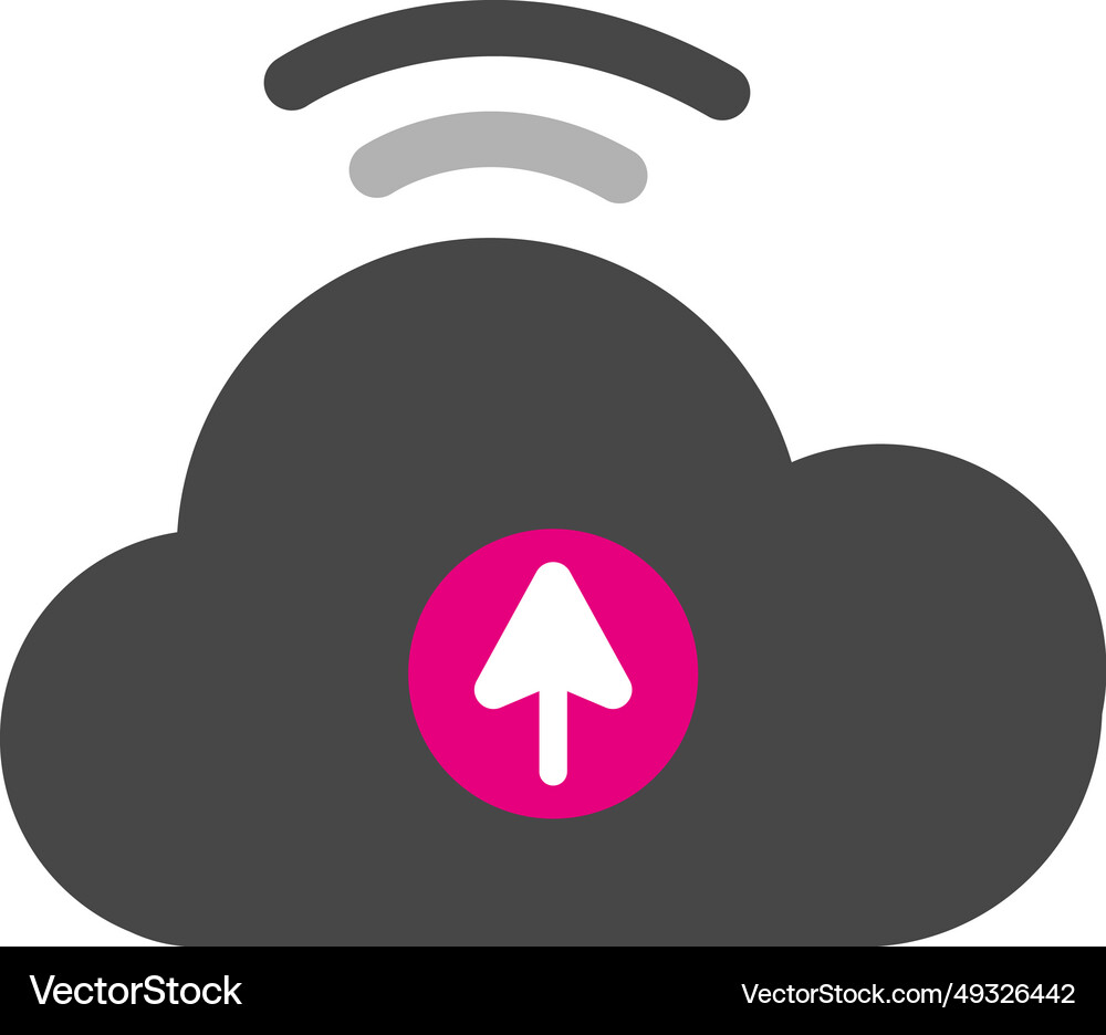 Isolated tech cloud storage icon Royalty Free Vector Image
