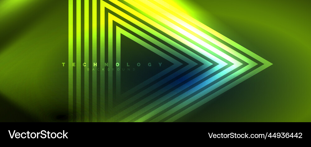 Neon glowing techno lines hi-tech futuristic Vector Image