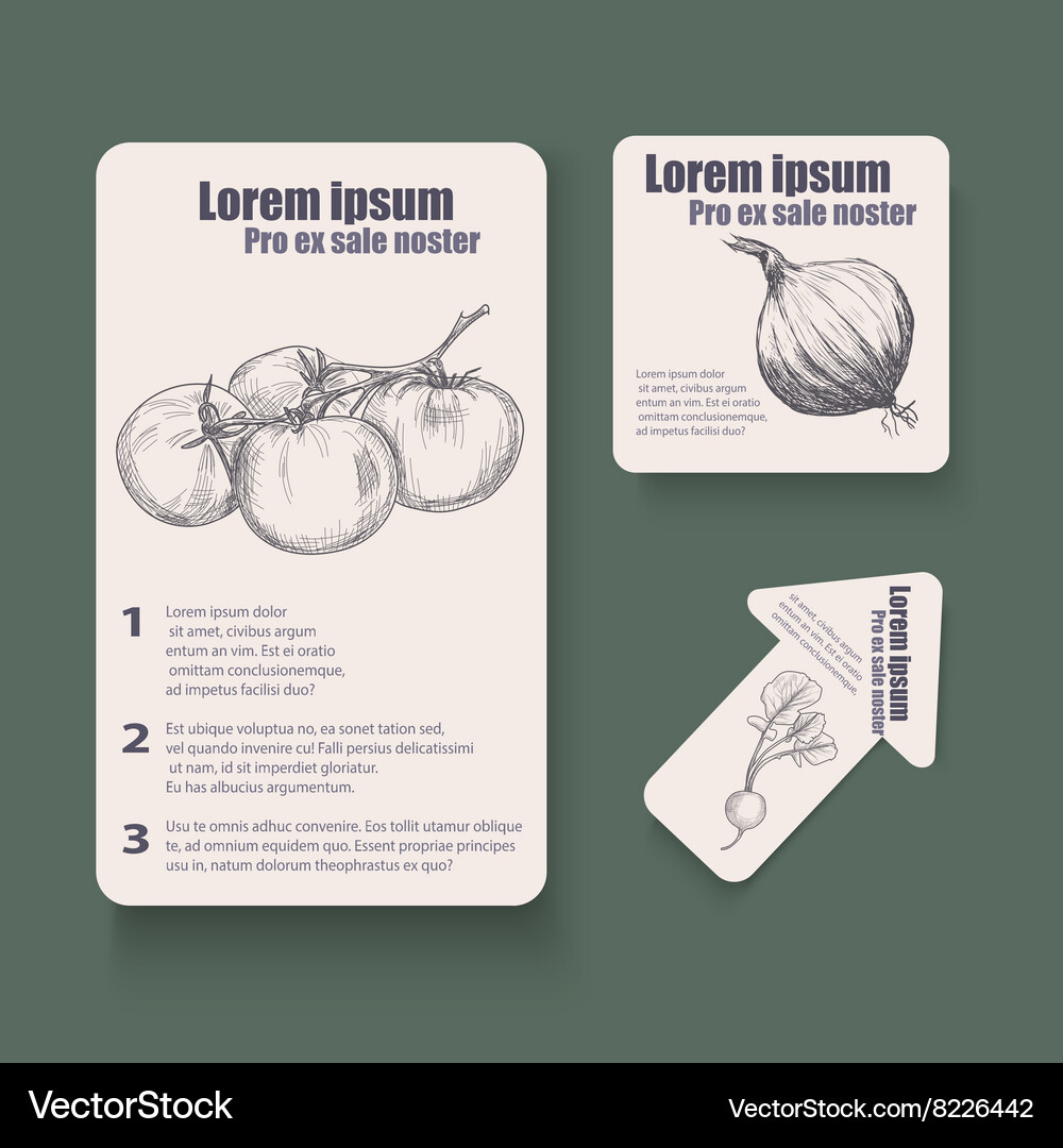 Organic food brochure for design Royalty Free Vector Image