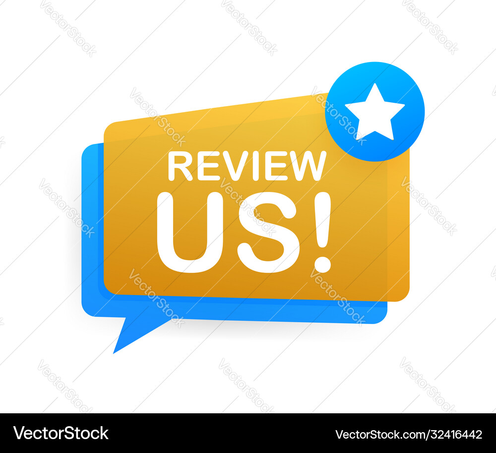 Review us user rating concept and rate Royalty Free Vector