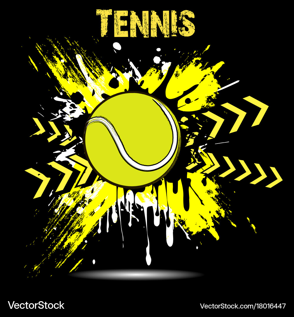 Background abstract tennis ball from blots Vector Image