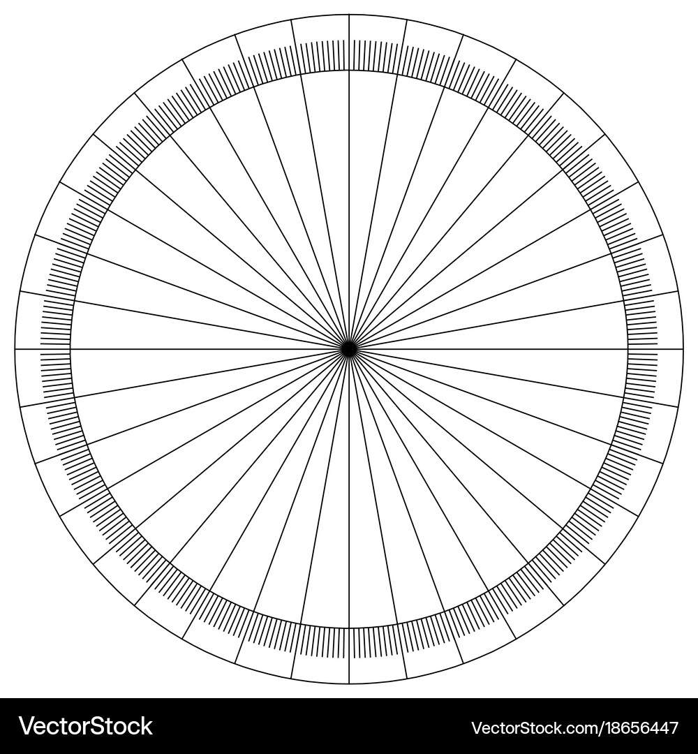 Blank protractor isolated on background Royalty Free Vector