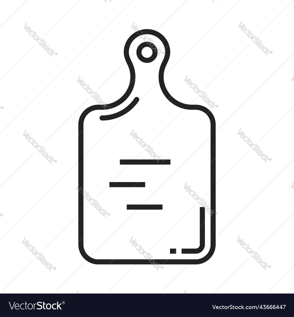 Cutting board icon cooking kitchenware utensils Vector Image