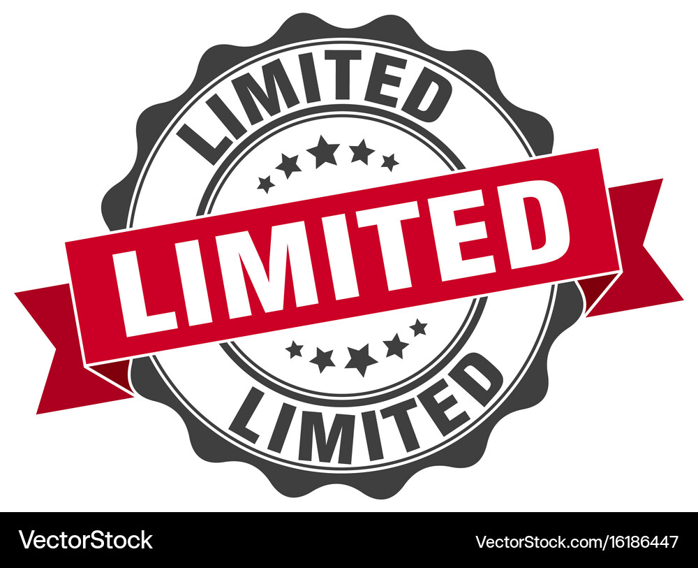 Limited stamp sign seal Royalty Free Vector Image