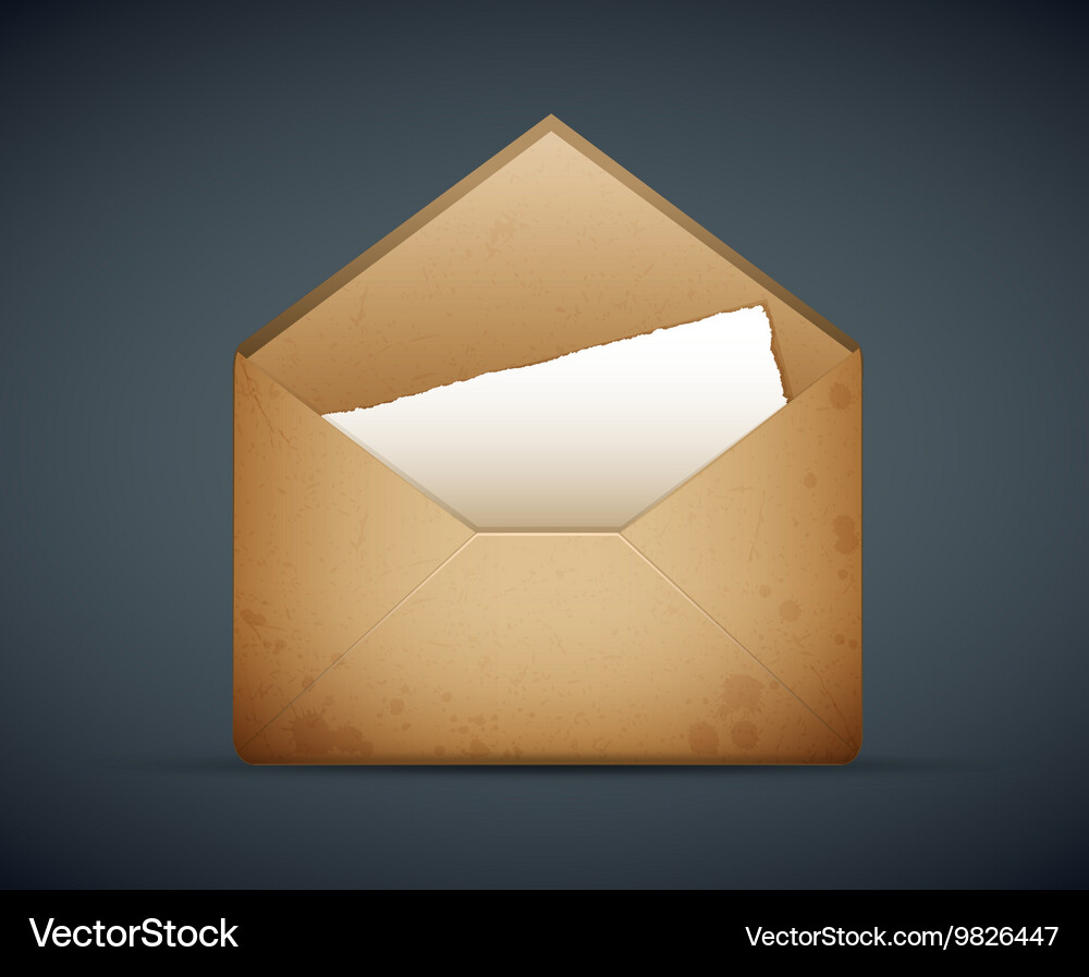 Old envelope Royalty Free Vector Image - VectorStock