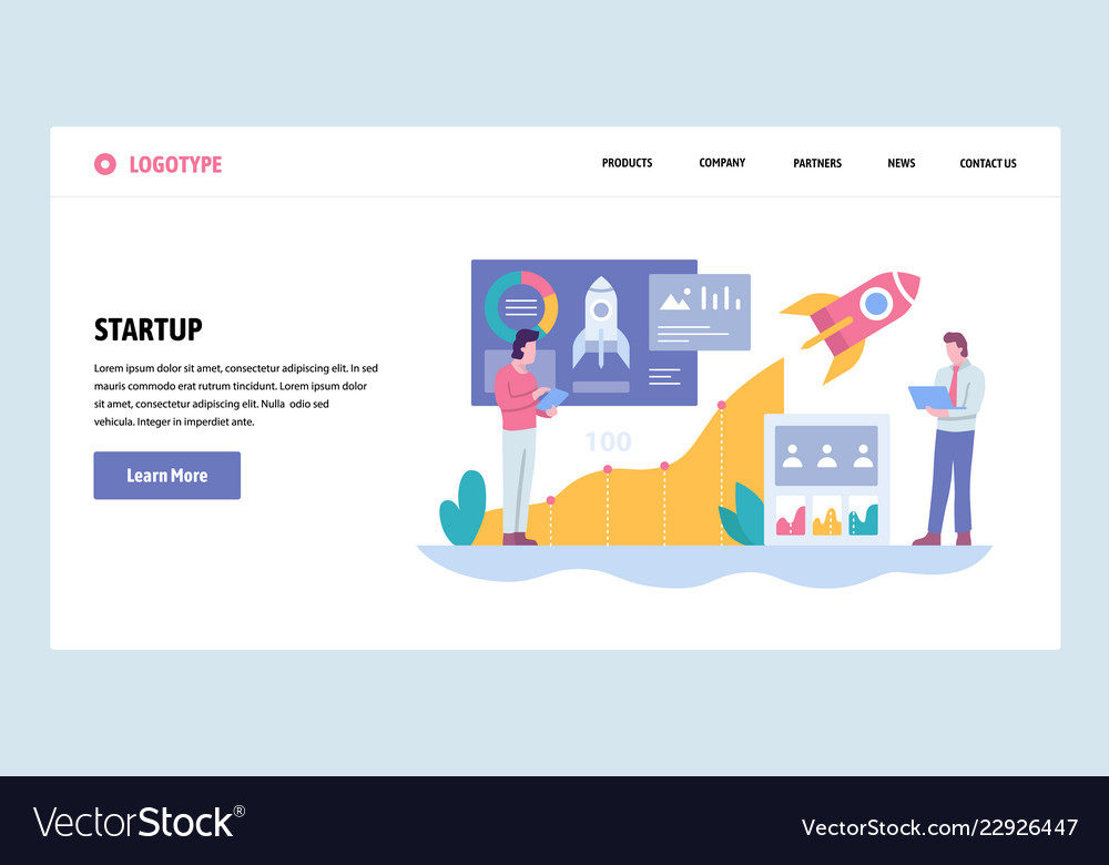 Web site gradient design template business Vector Image Web site gradient design template business Vector Image