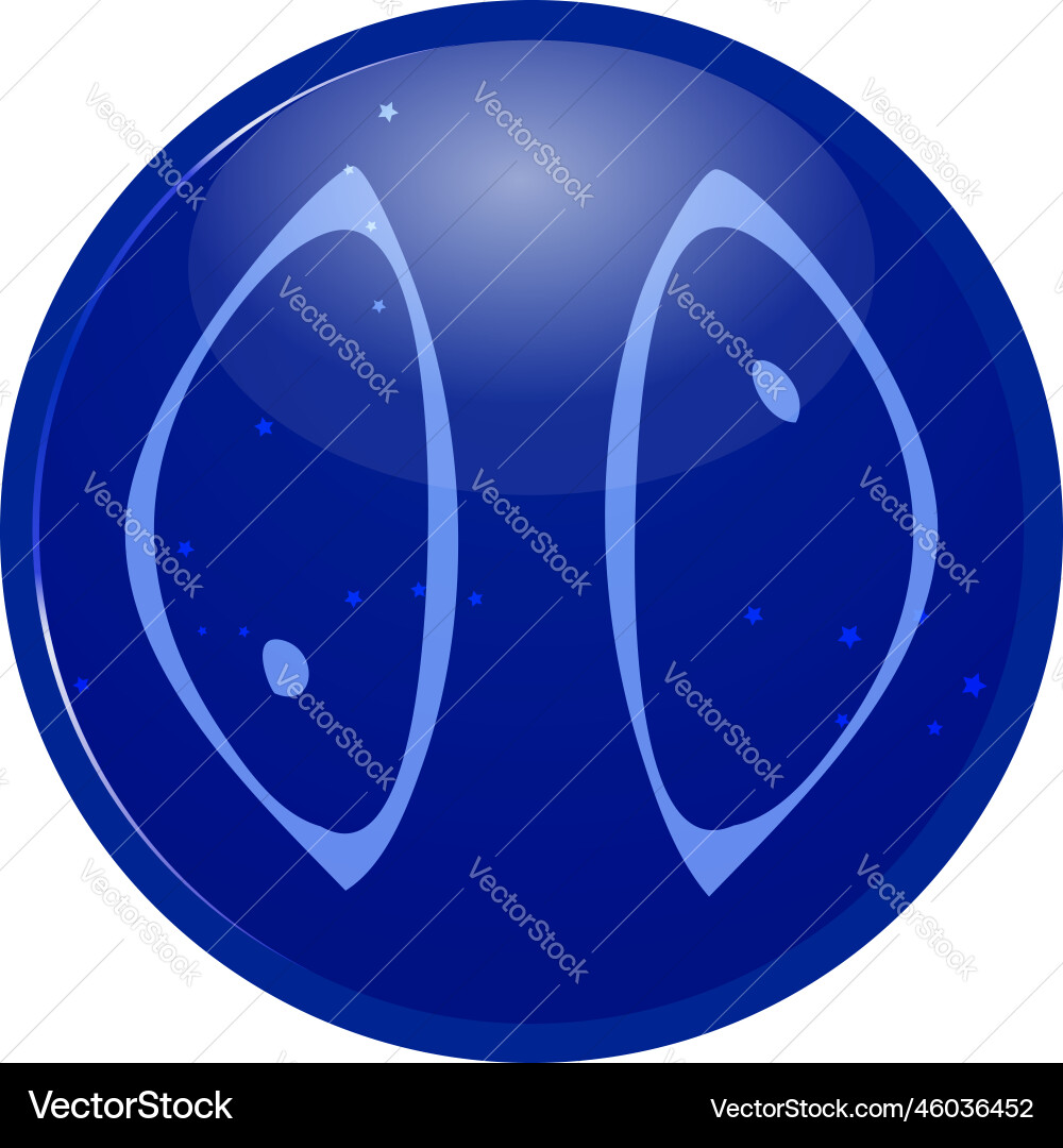 Blue 12 constellation icon with star arrangement Vector Image