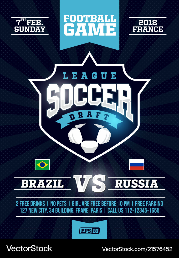 Modern professional sports flyer design Royalty Free Vector