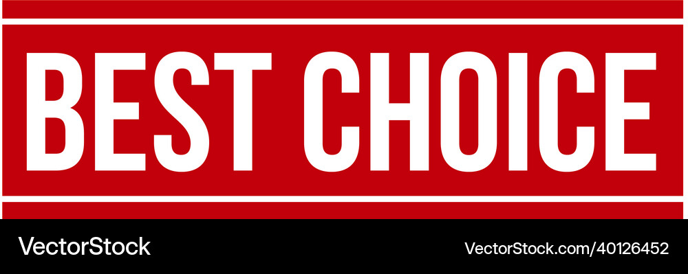 Red best choice rubber stamp isolated on white Vector Image
