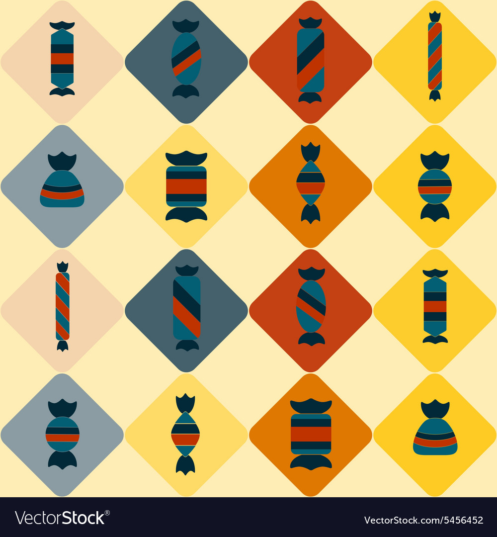 Seamless background with candy Royalty Free Vector Image