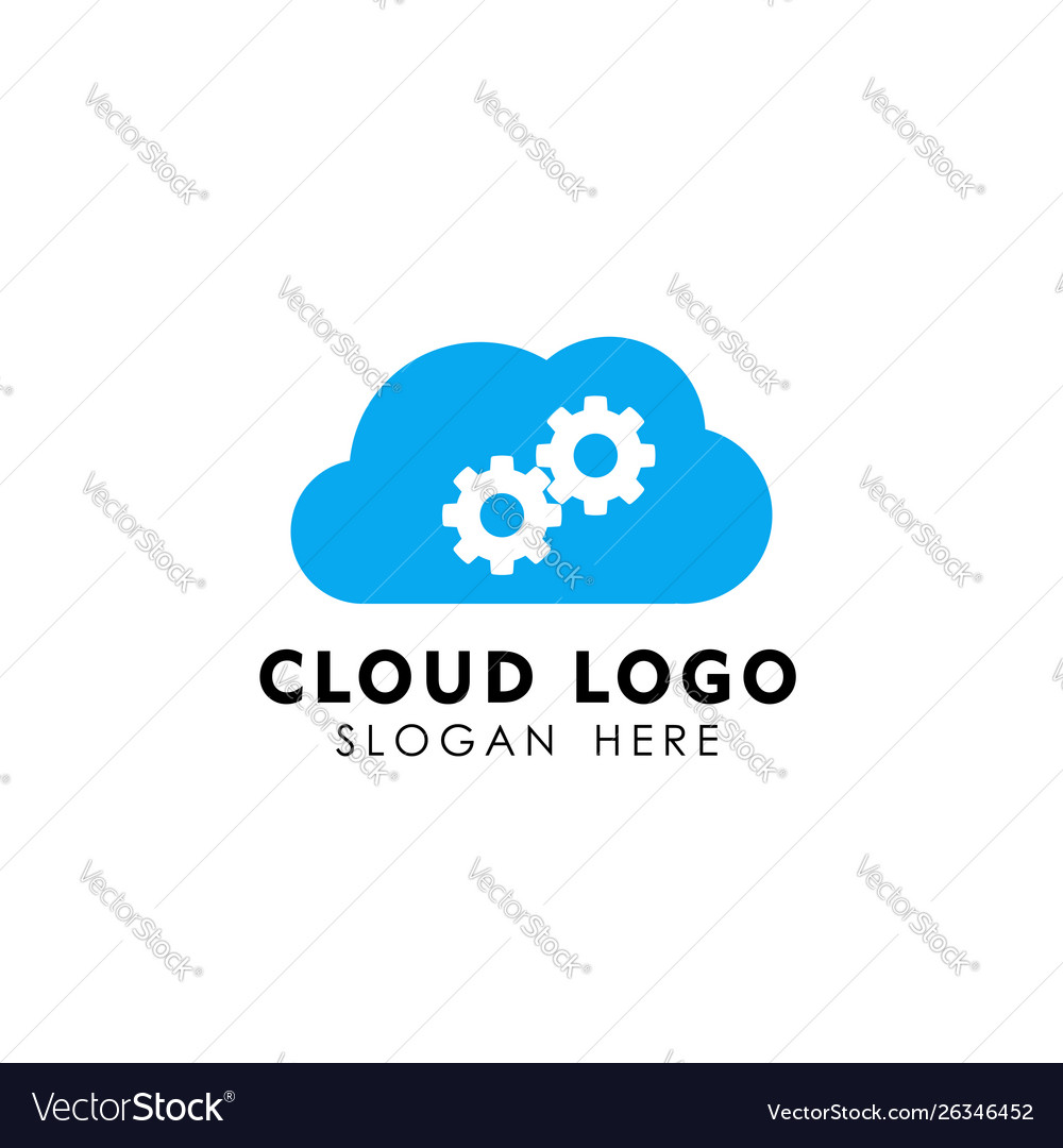 Service cloud tech icon design Royalty Free Vector Image