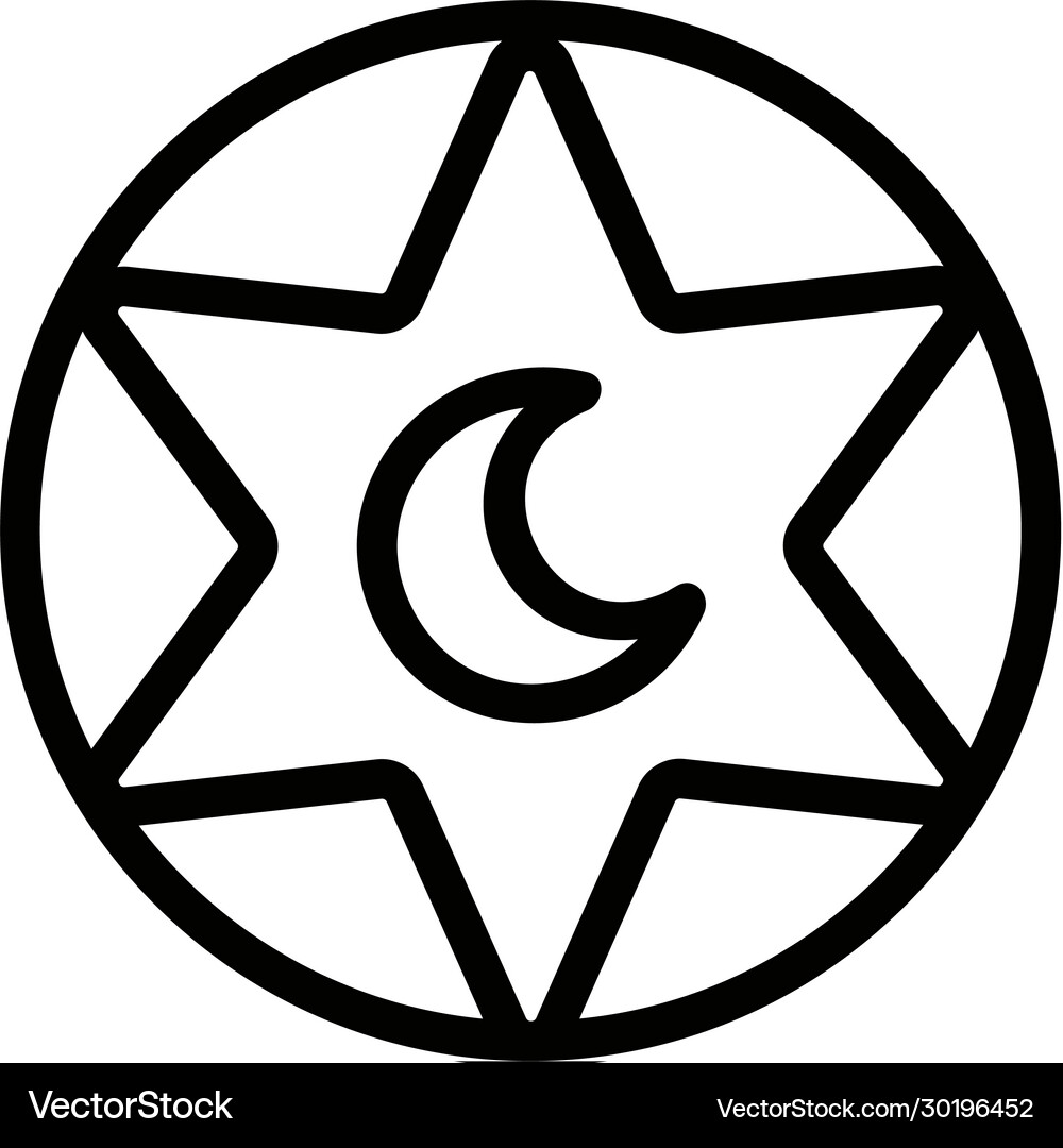 Symbol mysticism icon outline Royalty Free Vector Image