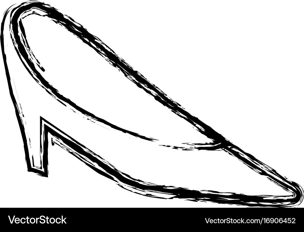 Wedding shoe woman elegance style Royalty Free Vector Image