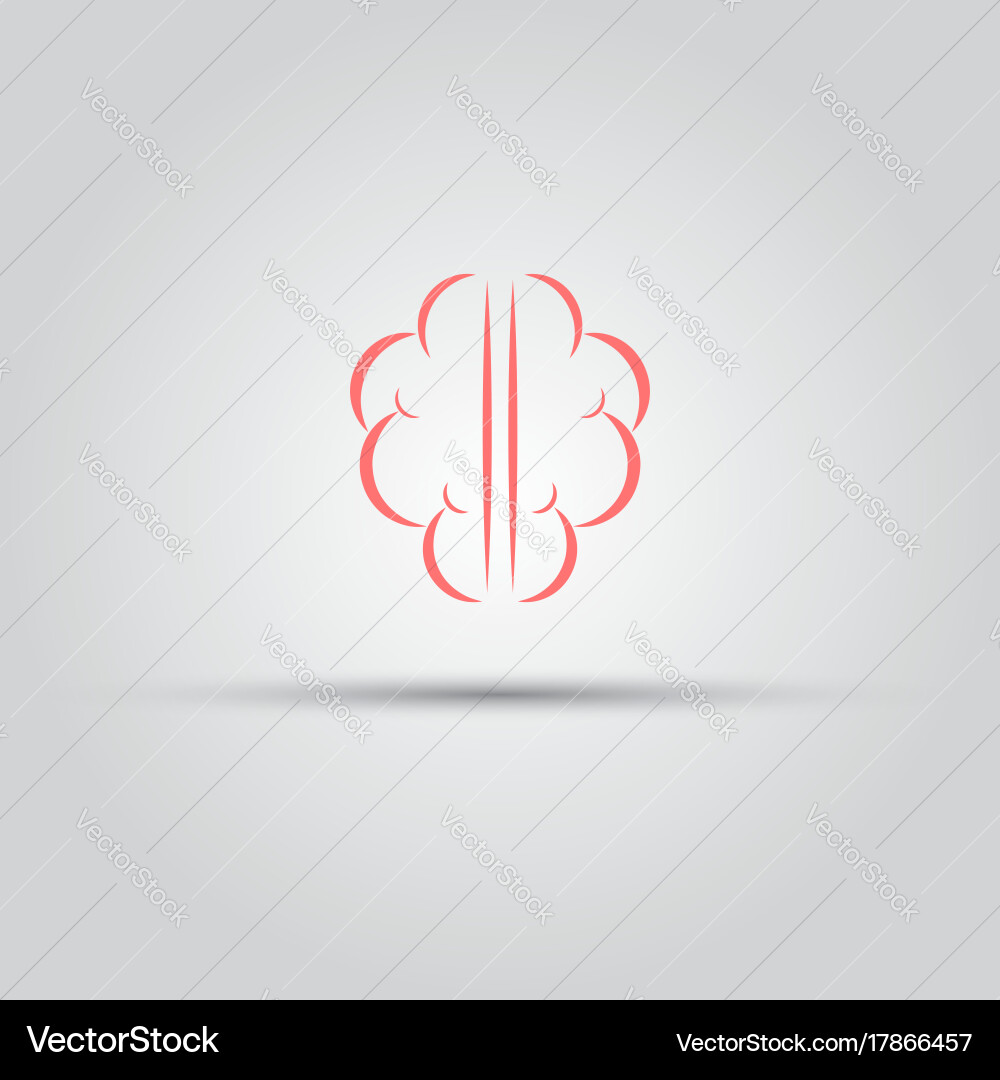 Brain isolated abstract logo of lines Royalty Free Vector