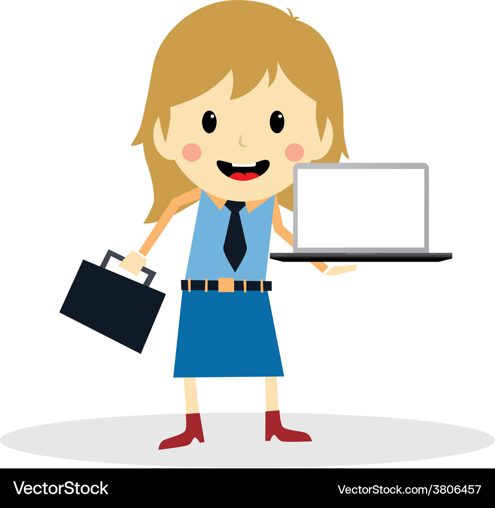 Business presentation cartoon character Royalty Free Vector