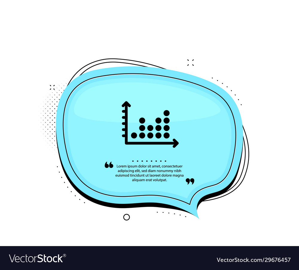 Dot plot graph icon presentation chart sign Vector Image Dot plot graph icon presentation chart sign Vector Image