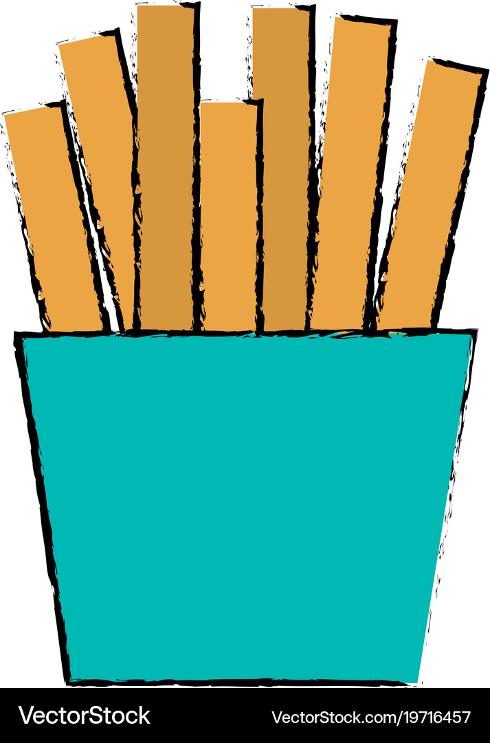 French fries isolated icon Royalty Free Vector Image