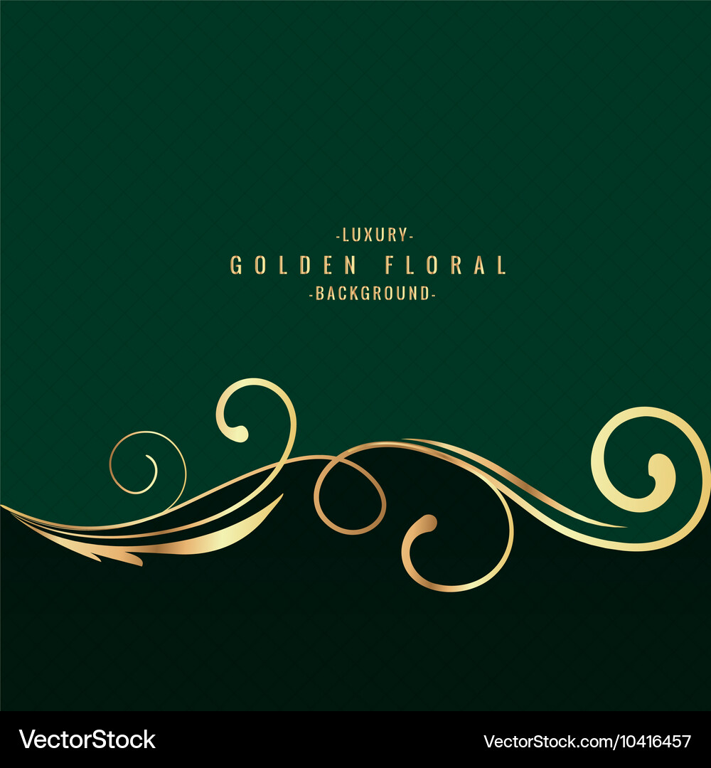 Golden luxury floral background Royalty Free Vector Image
