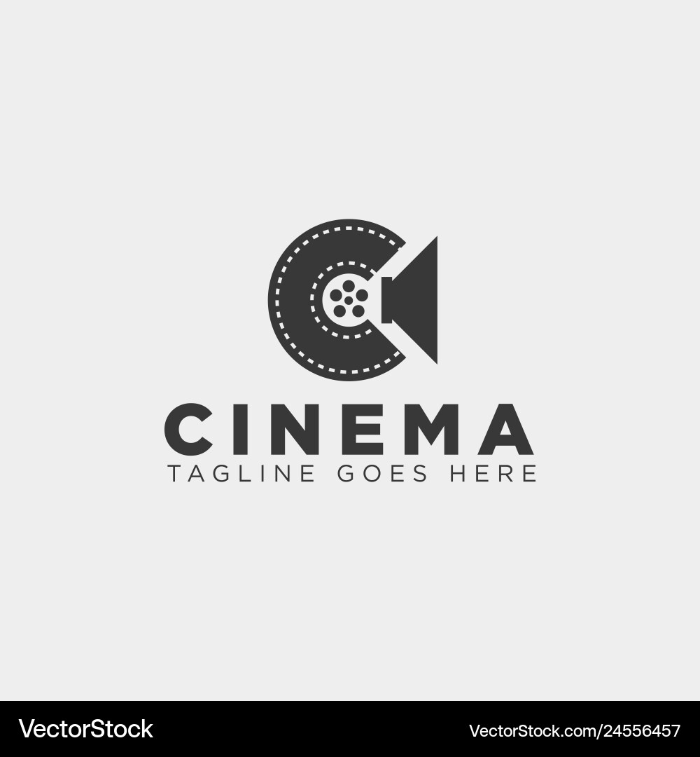 Minimal letter c black color simple logo template Vector Image