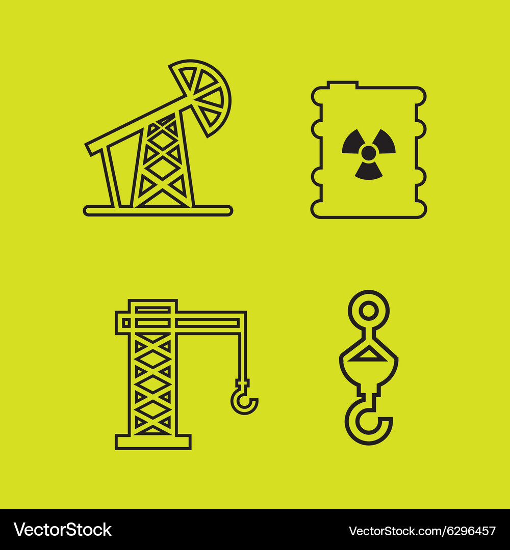 Mining icon set Royalty Free Vector Image - VectorStock
