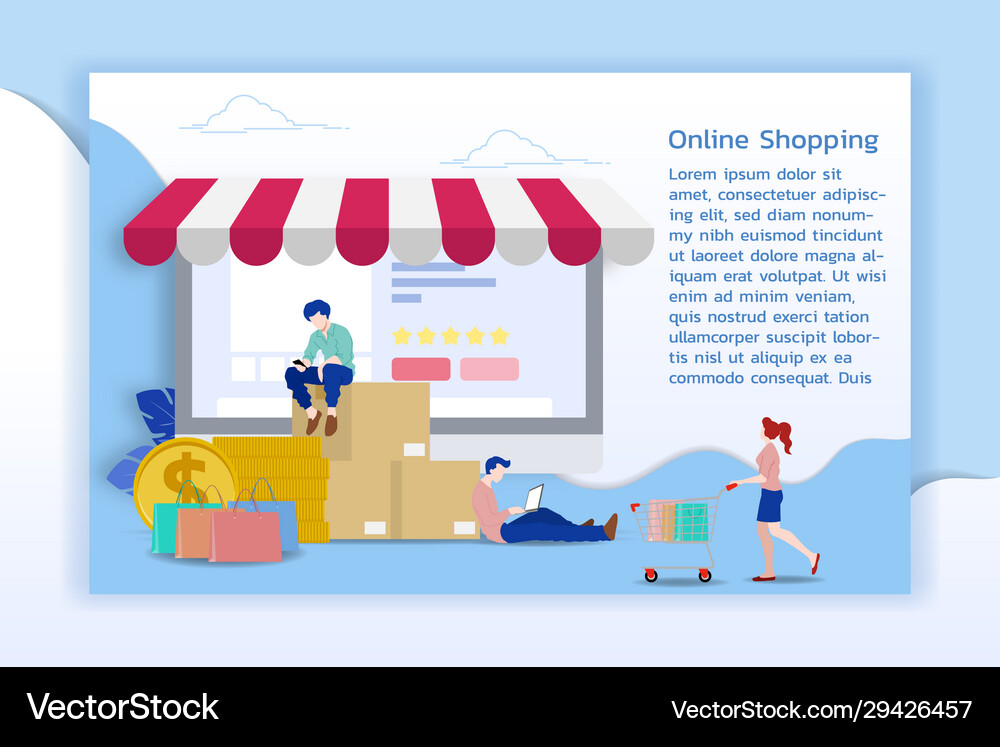Modern flat design concept people and business Vector Image