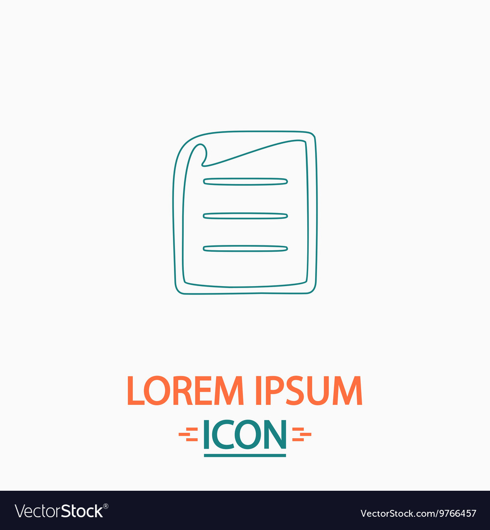 Paper document computer symbol Royalty Free Vector Image
