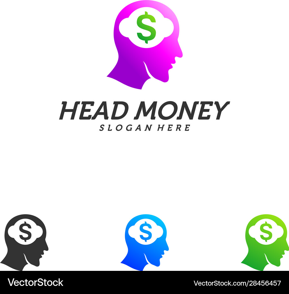 Think money logo design template emblem symbol Vector Image