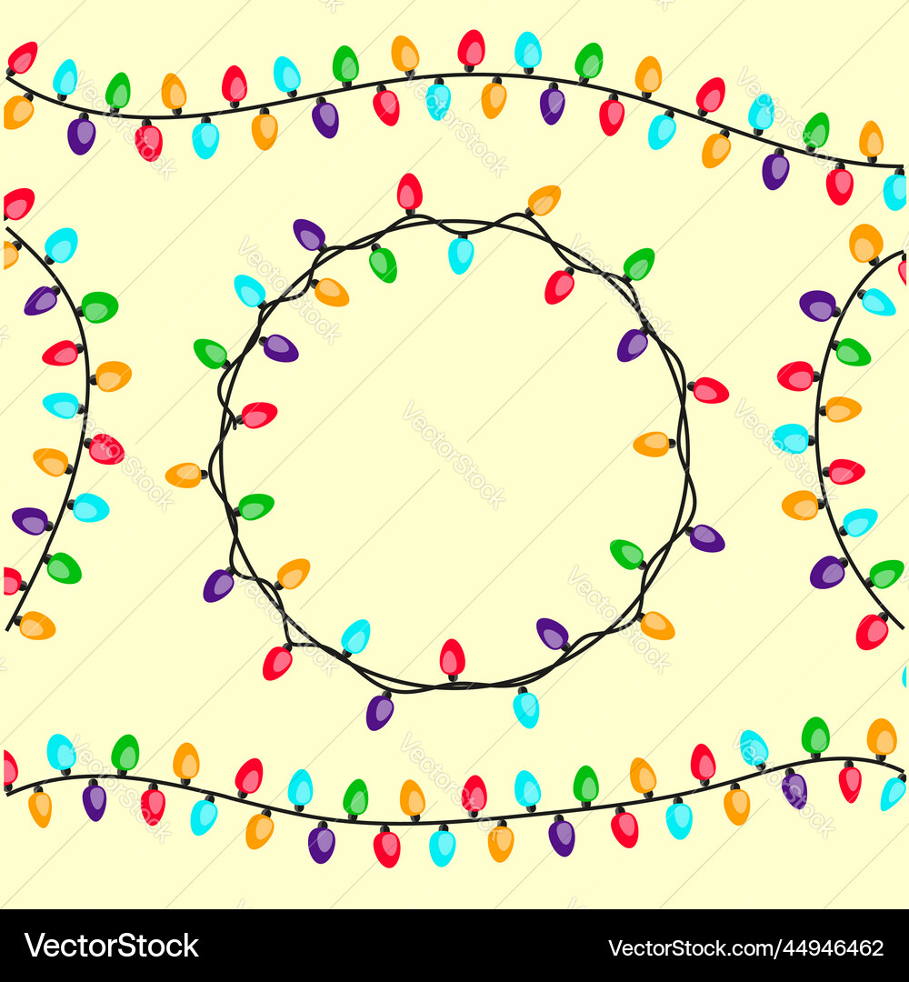 Christmas lights set and wedding lights Royalty Free Vector