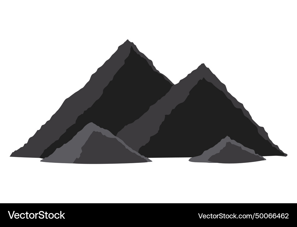 Coal pile from mining plant industrial coal for Vector Image
