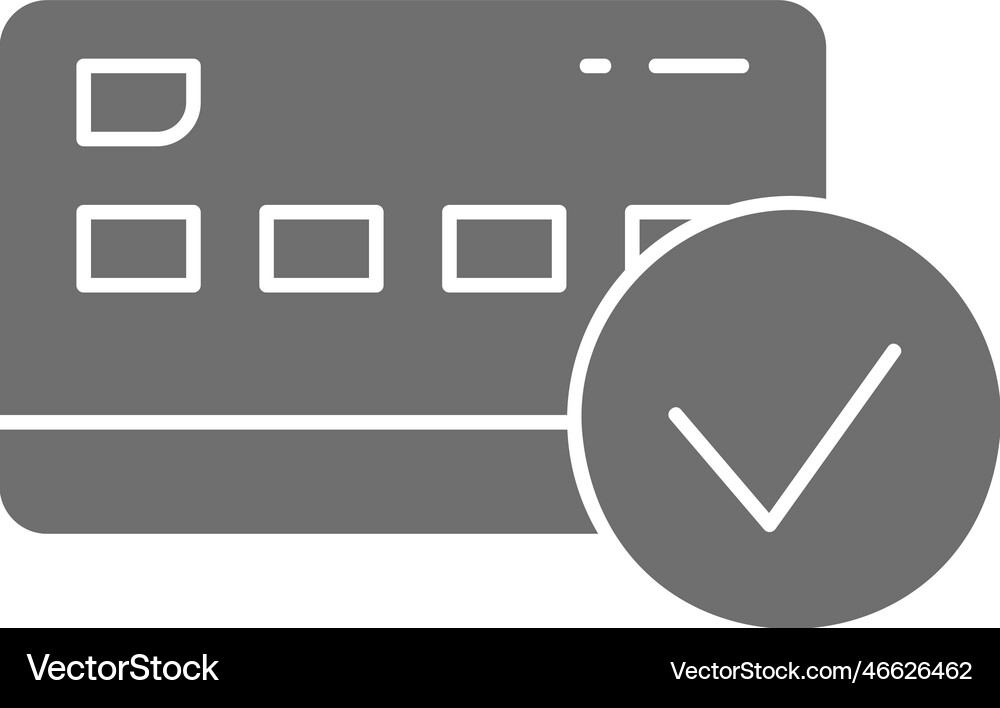 Credit card with check mark best choice approved Vector Image