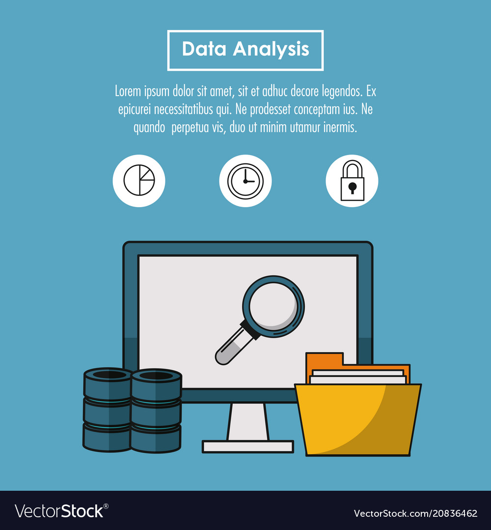 Data analysis infographic Royalty Free Vector Image